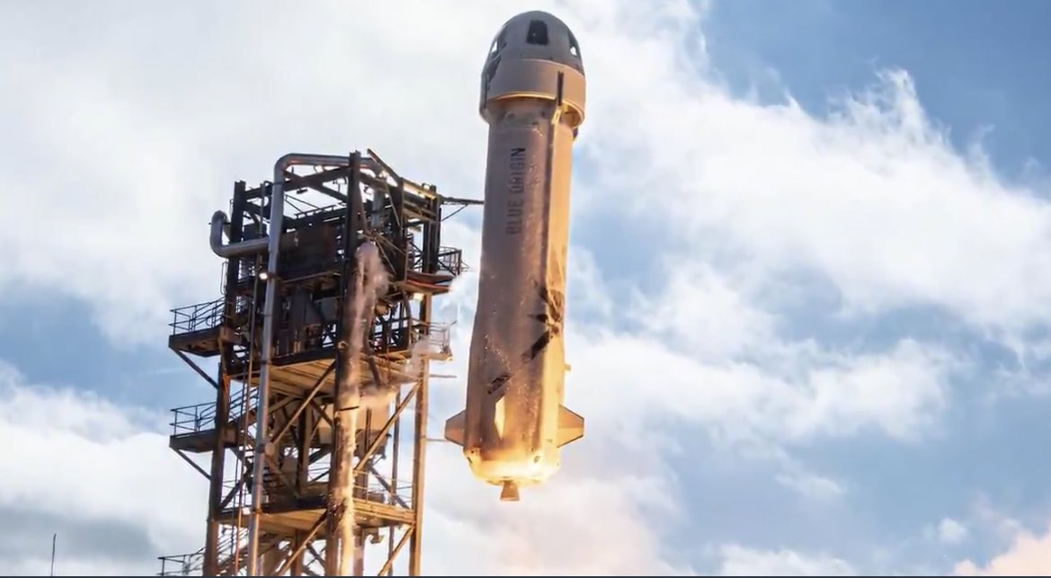 Alcuni esperti hanno spiegato perché il razzo di Bezos avesse una forma ...